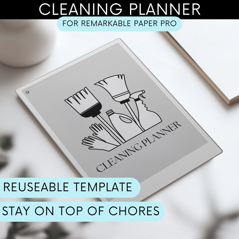 For Remarkable Paper Pro Cleaning Planner | Minimalistic Remarkable ...