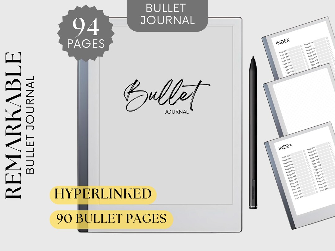 For Remarkable Paper Pro Bullet Journal | Minimalistic Remarkable ...