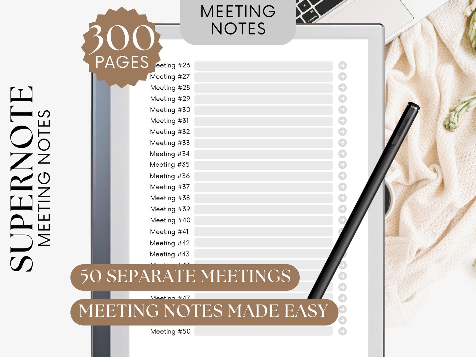 For Supernote Meeting Templates | Supernote A5x A6x Nomad Planner ...