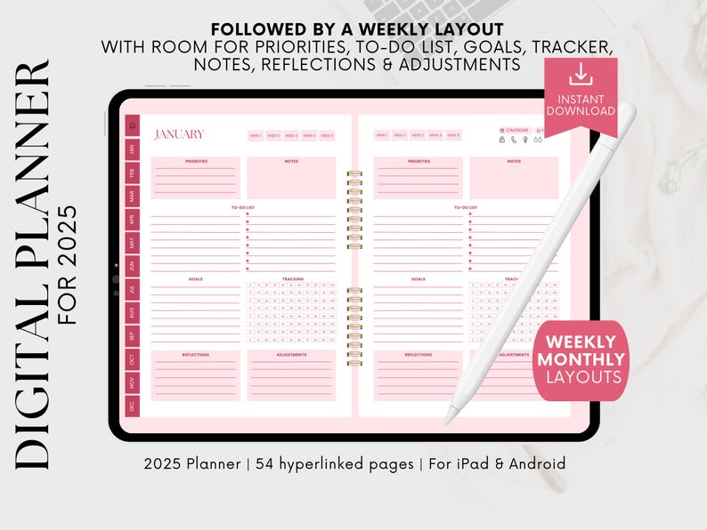 2025 Digital Planner Dated Goodnotes Template & Notability Planner for ...