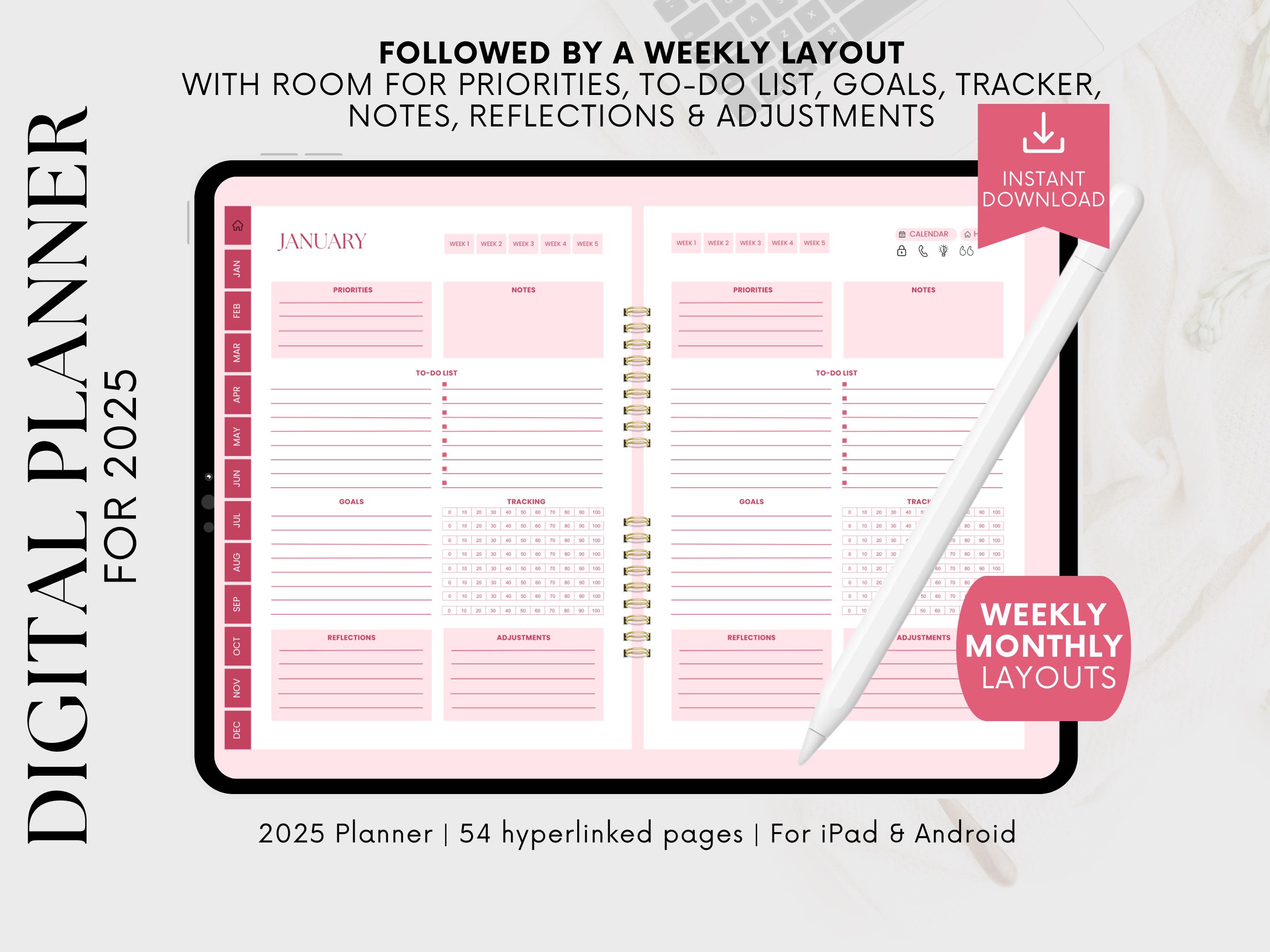 2025 Digital Planner Dated Goodnotes Template & Notability Planner for ...