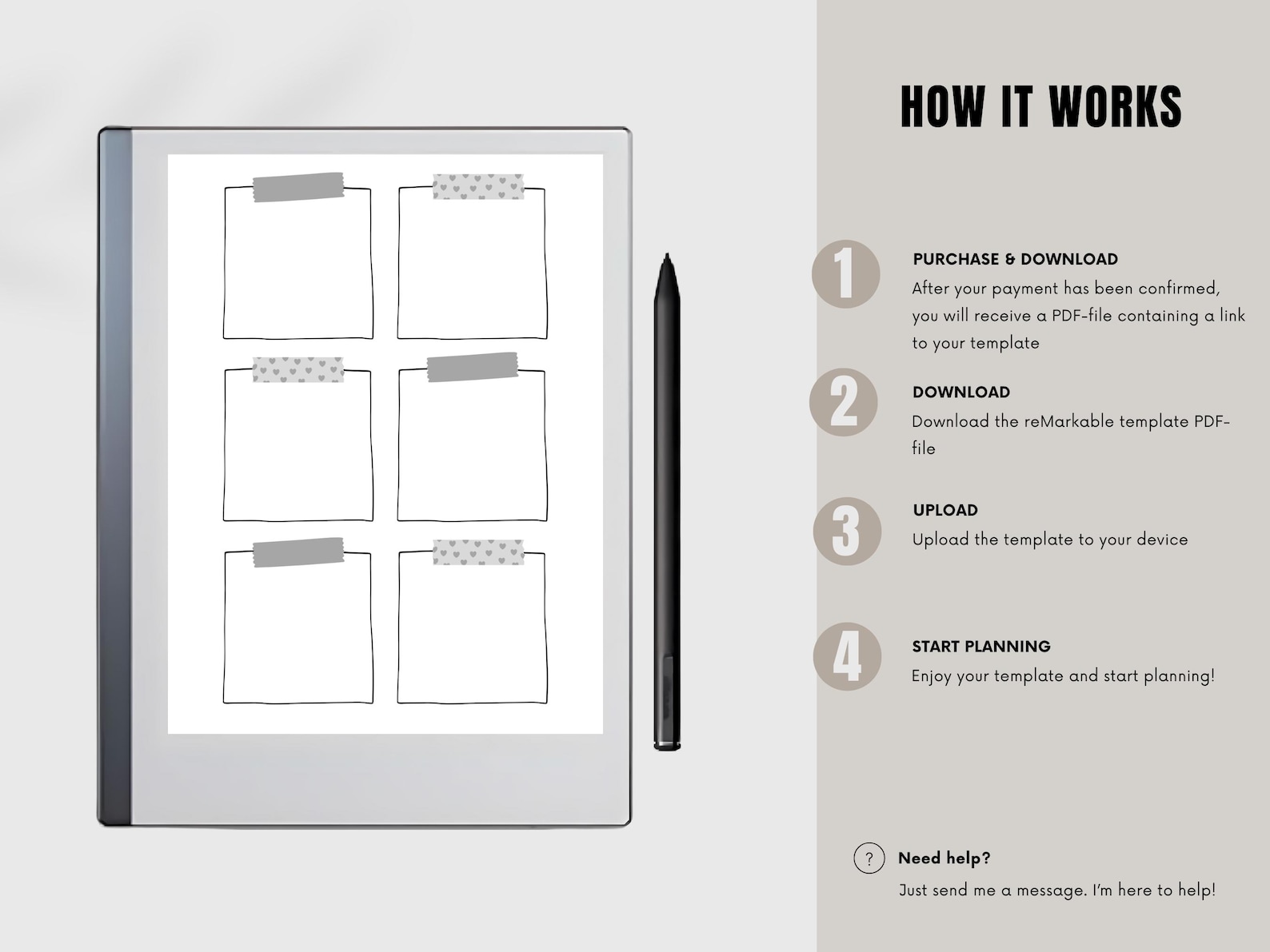 Sticky Notes for Supernote Templates | Minimalistic Supernote A5x A6x ...