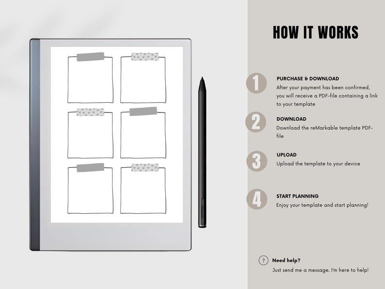 Sticky Notes for Supernote Templates | Minimalistic Supernote A5x A6x ...