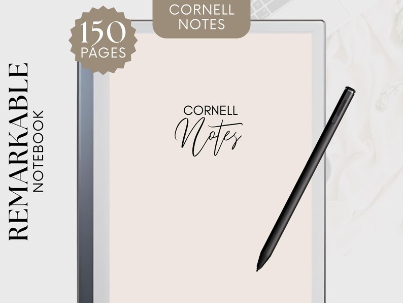 Cornell Notes for Remarkable 2 Templates & Supernote A5x A6x | Beige ...