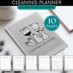 For Supernote A5x A6x Nomad | Minimalistic Supernote Cleaning Planner ...