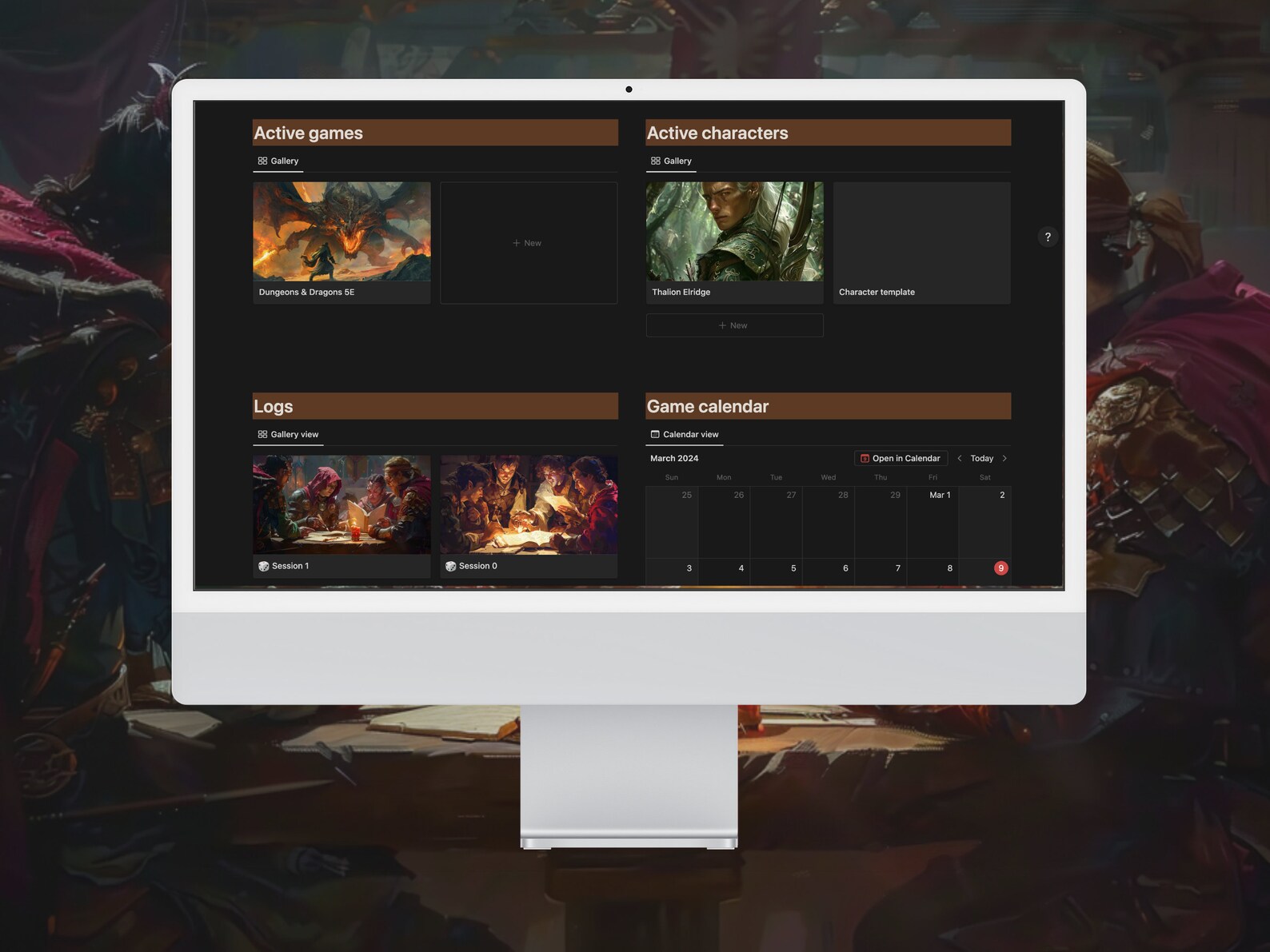 Dnd 5e Notion Template, Dnd Character Sheet Notion Dashboard, Digital ...
