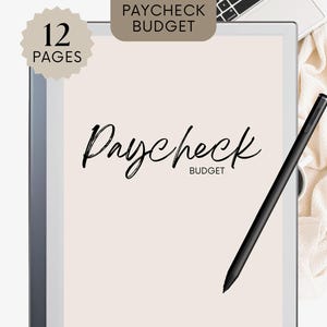 Paycheck Budget Templates for Remarkable 2 | Beige Minimalist ...