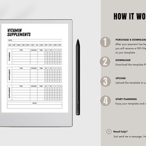 For Supernote A5x A6x Nomad | Minimalistic Vitamin Tracker, Supernote ...