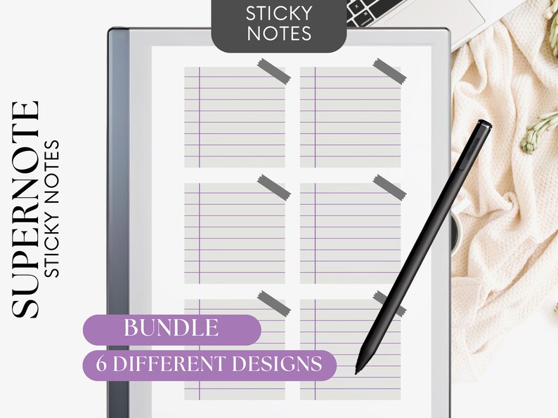 Sticky Notes for Supernote Templates | Minimalistic Supernote A5x A6x ...