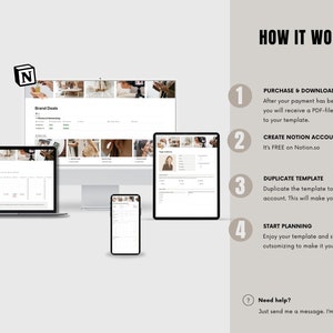 Notion Template UGC Dashboard | Minimalistic Notion UGC Social Media Planner, Faceless Marketing ...