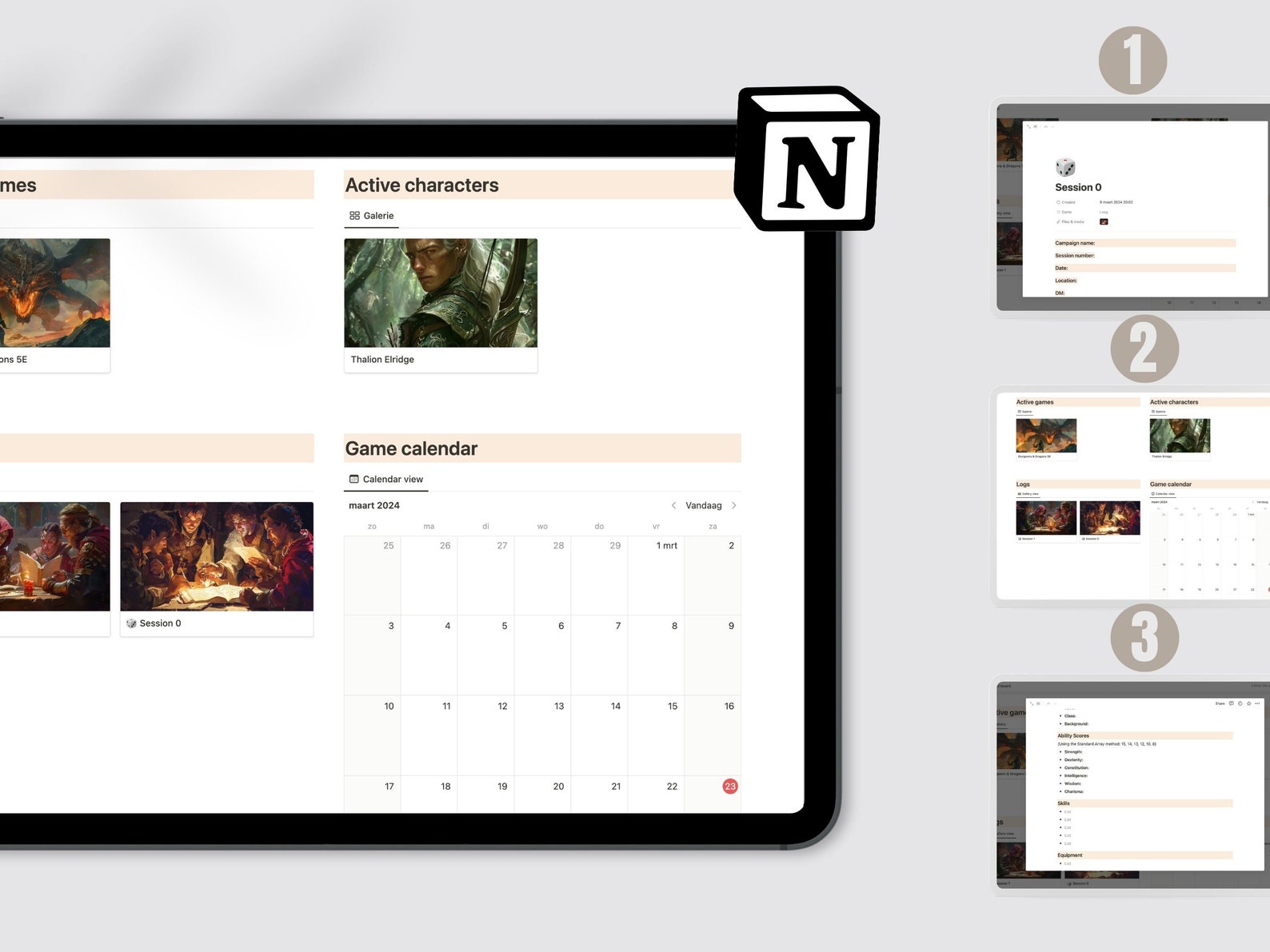 Dnd 5e Notion Template, Dnd Character Sheet Notion Dashboard, Digital ...