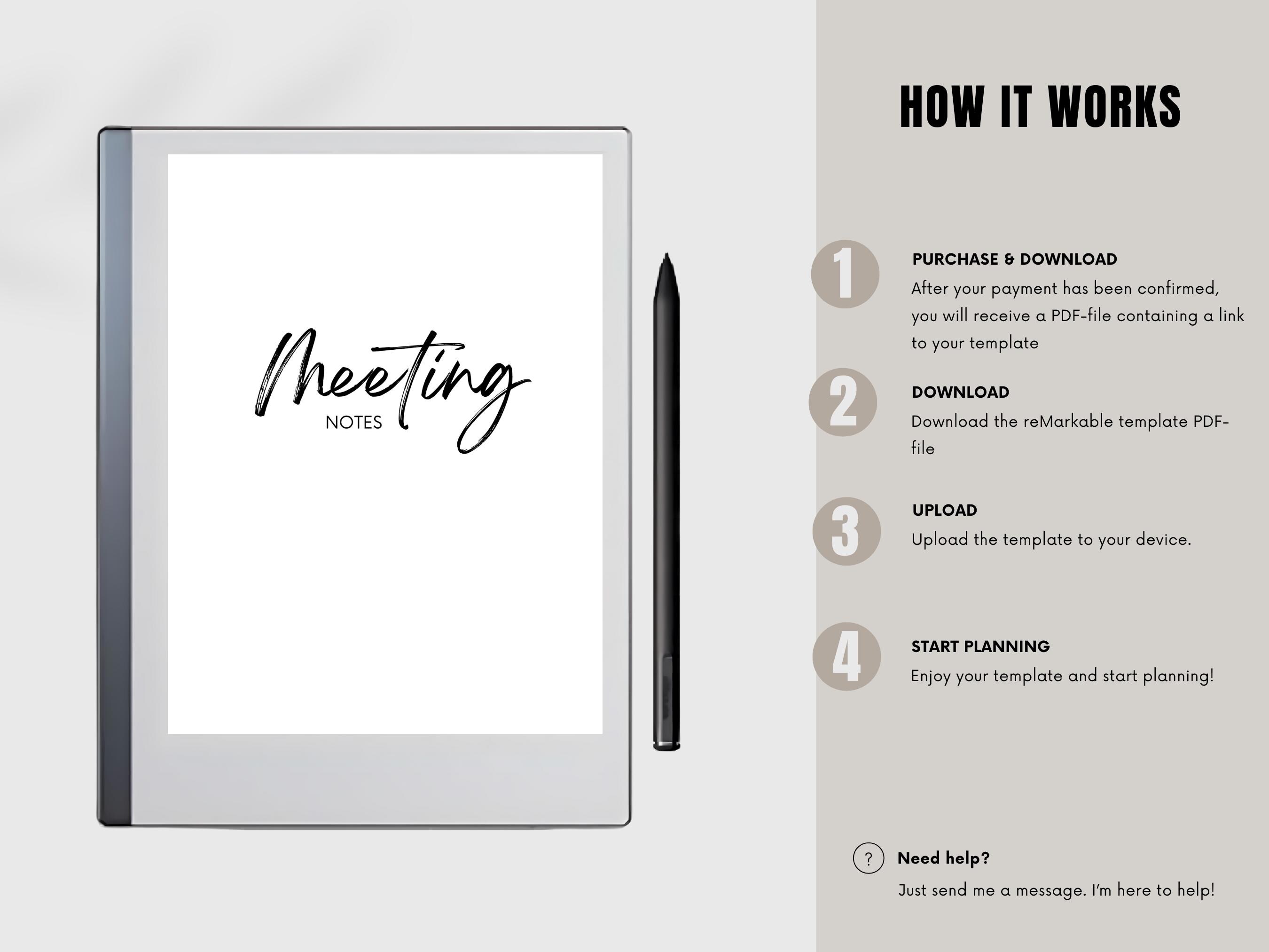 For Supernote Meeting Templates | Supernote A5x A6x Nomad Planner ...