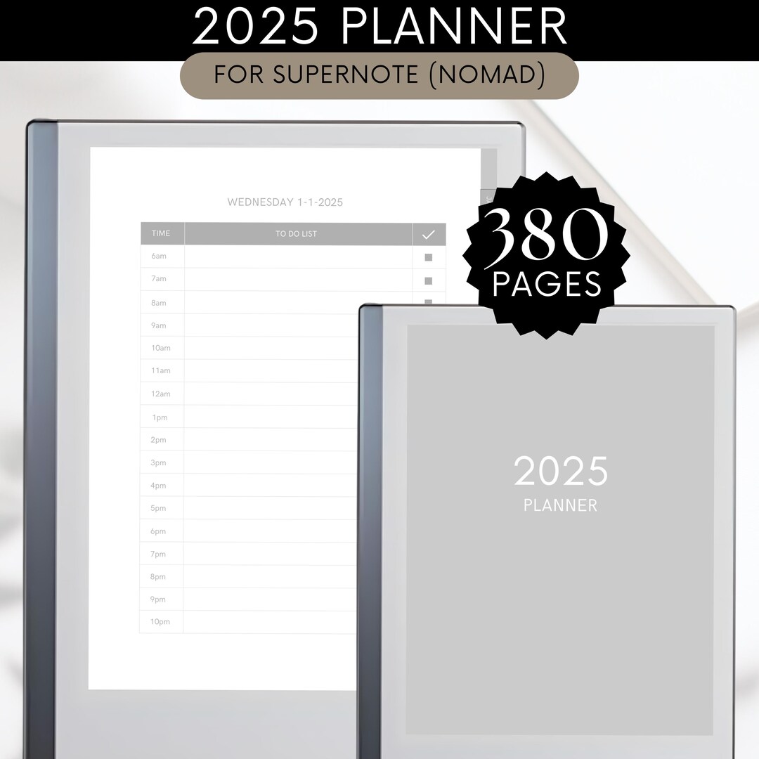 For Supernote A5x A6x Nomad Templates Supernote Planner 2025 Daily ...