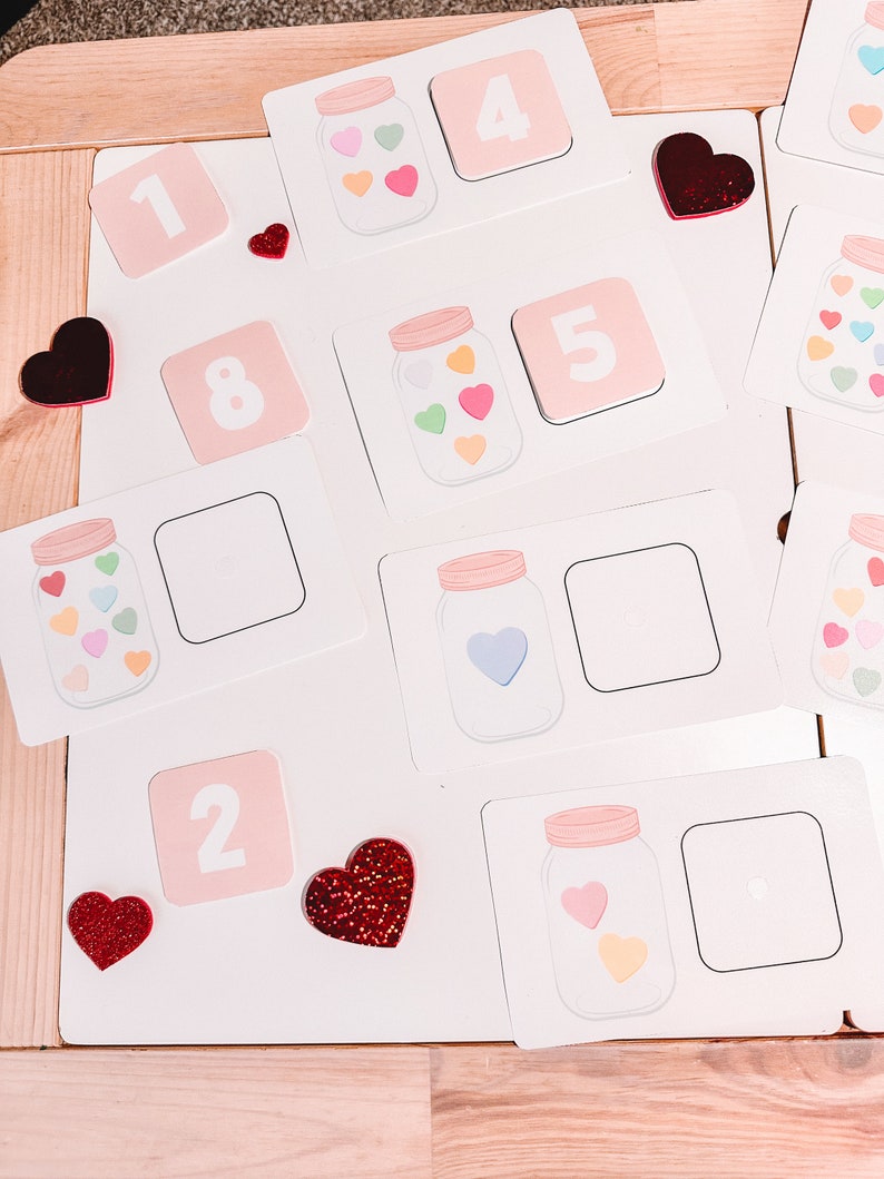 Counting Hearts Activity for Kids - Etsy