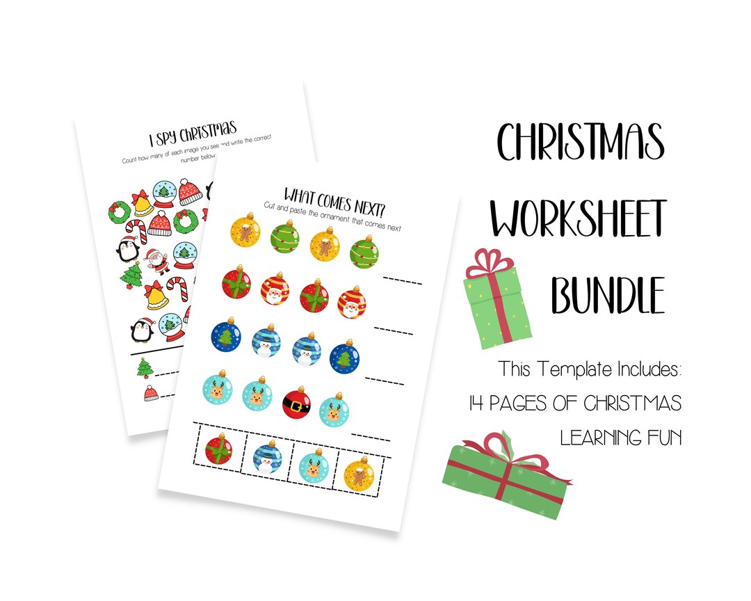 Christmas Toddler Activities, Learning Christmas Worksheets, Christmas ...