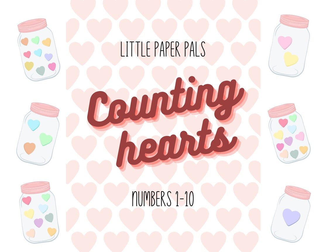 Counting Hearts Activity for Kids - Etsy