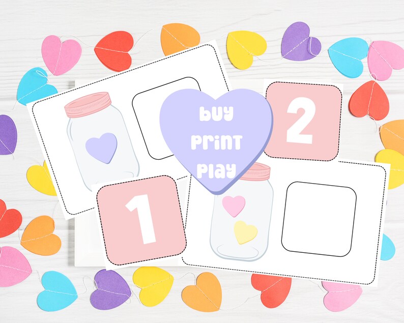 Counting Hearts Activity for Kids - Etsy