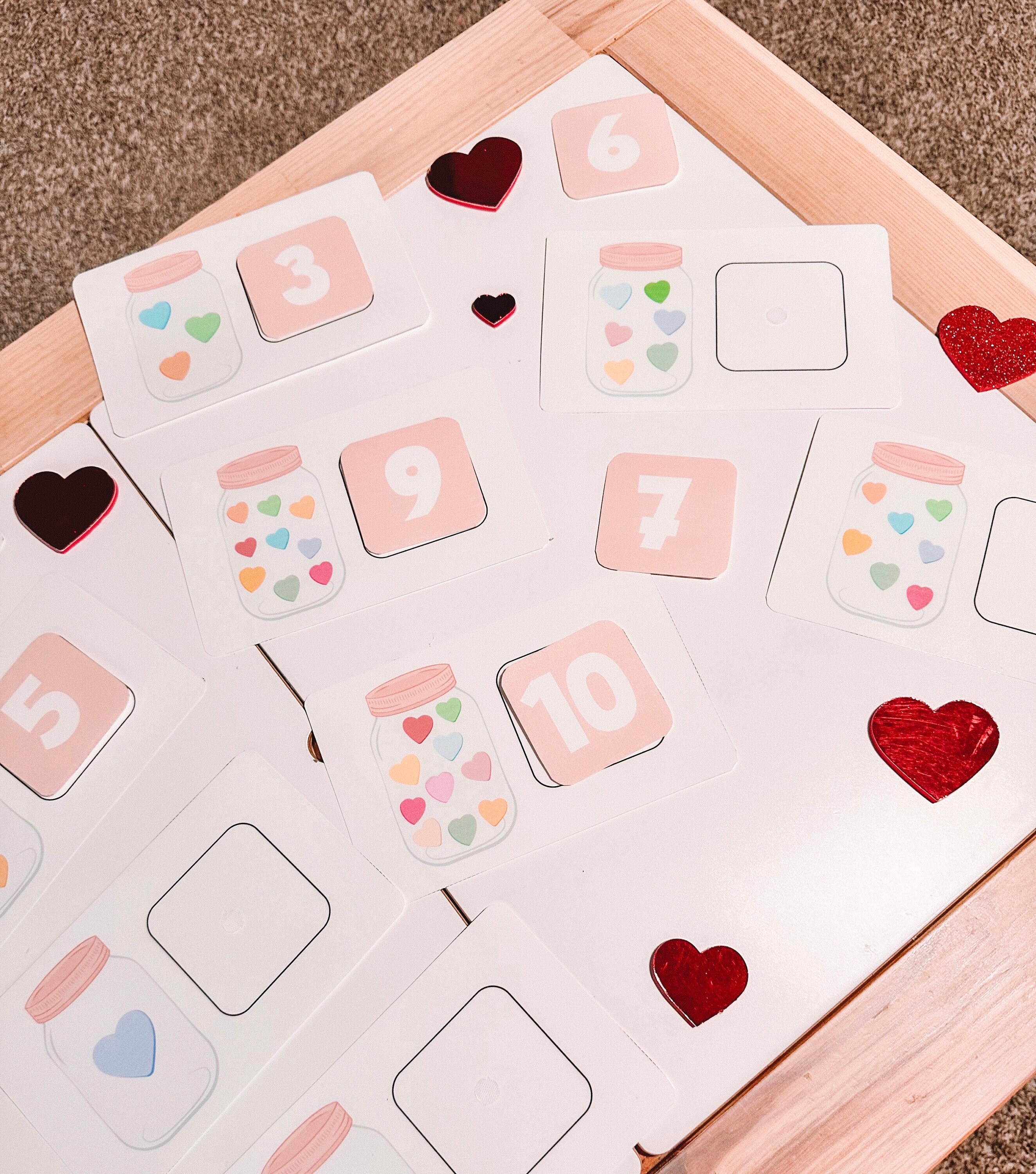 Counting Hearts Activity for Kids - Etsy