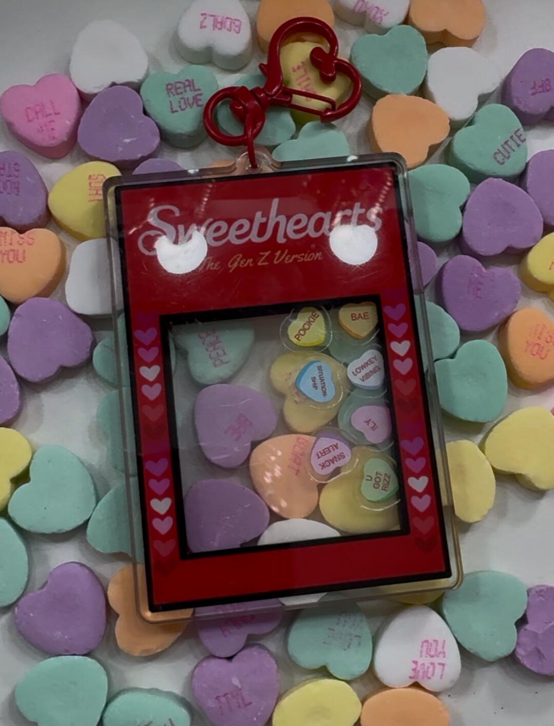 Sweethearts Candy Gen Z Version Shaker Keychain Good for Valentine’s ...