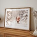 Santa Clause Winter Forest Print, Rustic Christmas Santa Claus ...