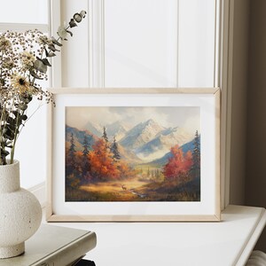 Fall Printable Art, Mountain Wall Art, Wilderness Print Fall Decor ...