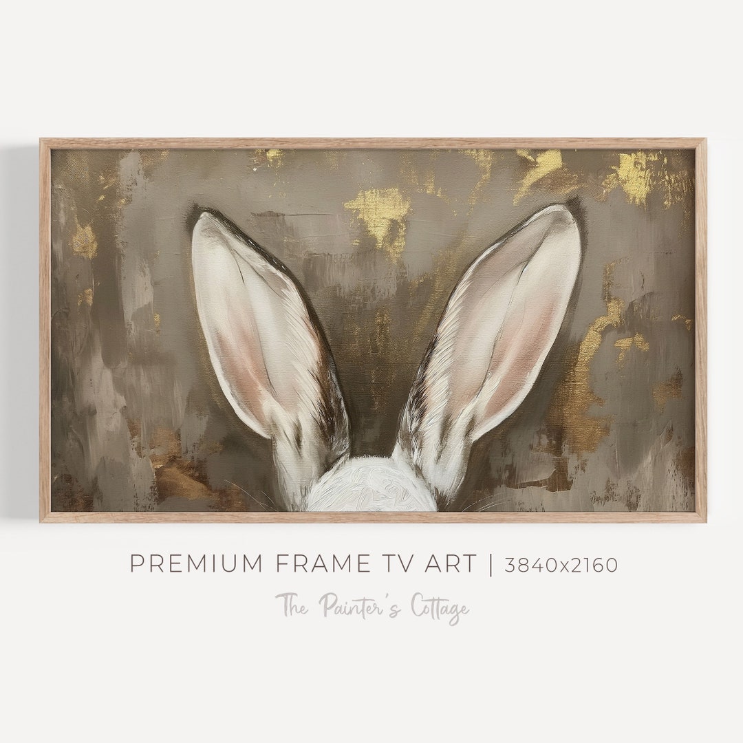 Easter TV Art Bunny Ears, Easter Bunny TV Art, Rabbit Painting Spring ...