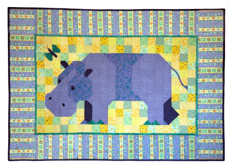 Chloe the Hippo, Quilt Pattern - Etsy
