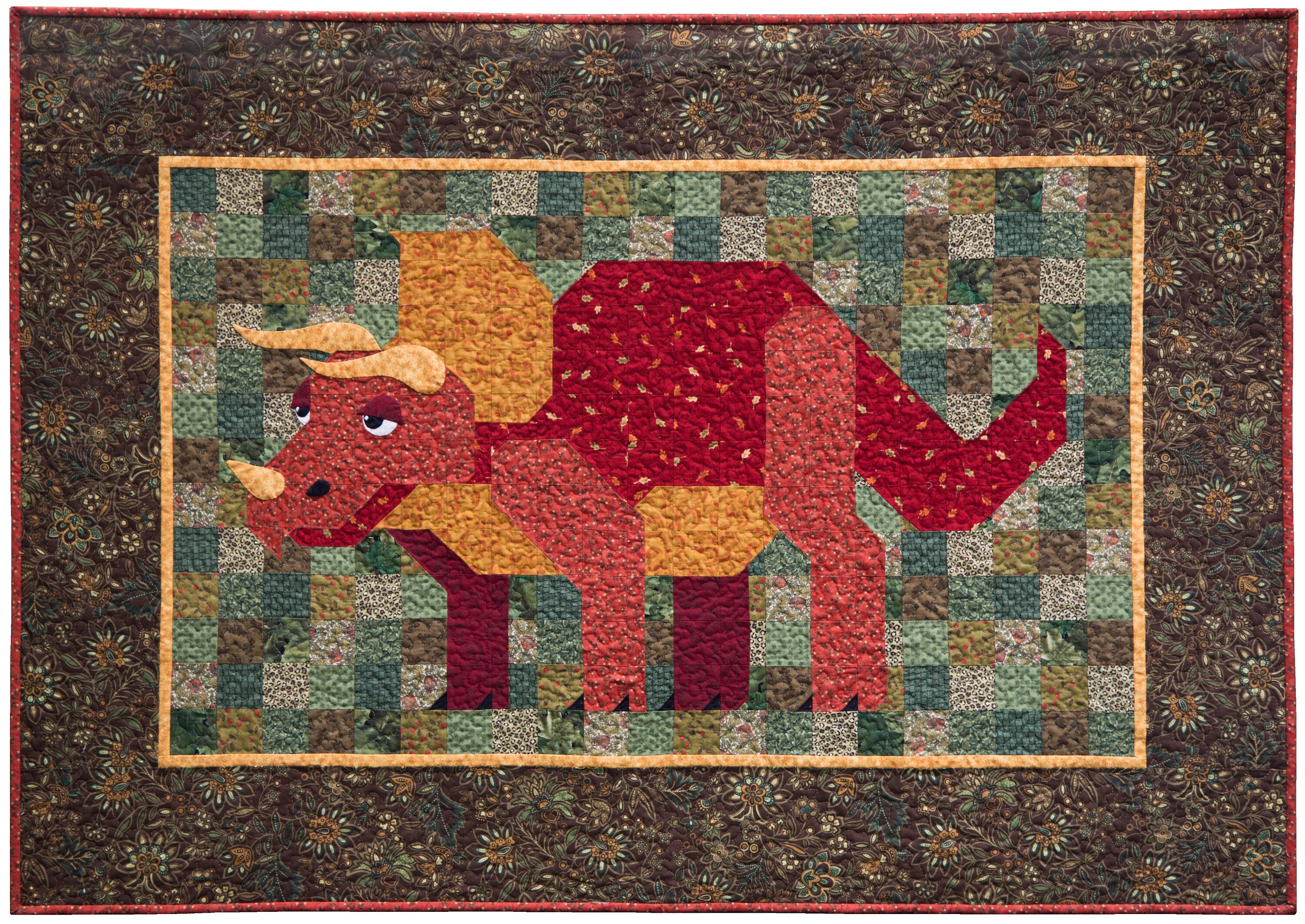 Burton Triceratops, Quilt Pattern - Etsy