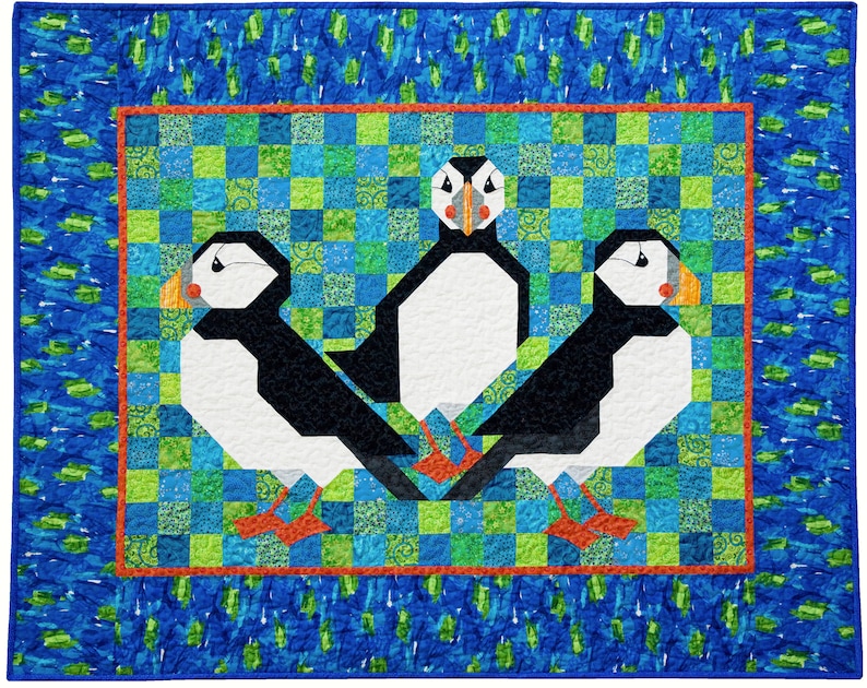 Huff, Puff, and Duff, Puffin Quilt Pattern - Etsy