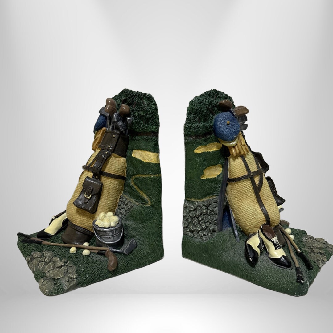 Figi Graphics Vintage Golf Bookends 1990's - Etsy