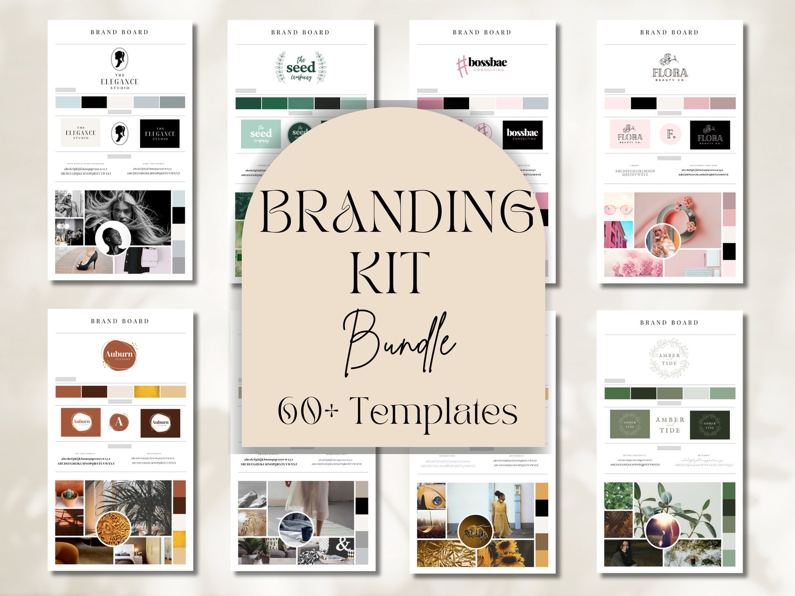 Editable Branding Template Mood Board, DIY Branding Kit, Business ...