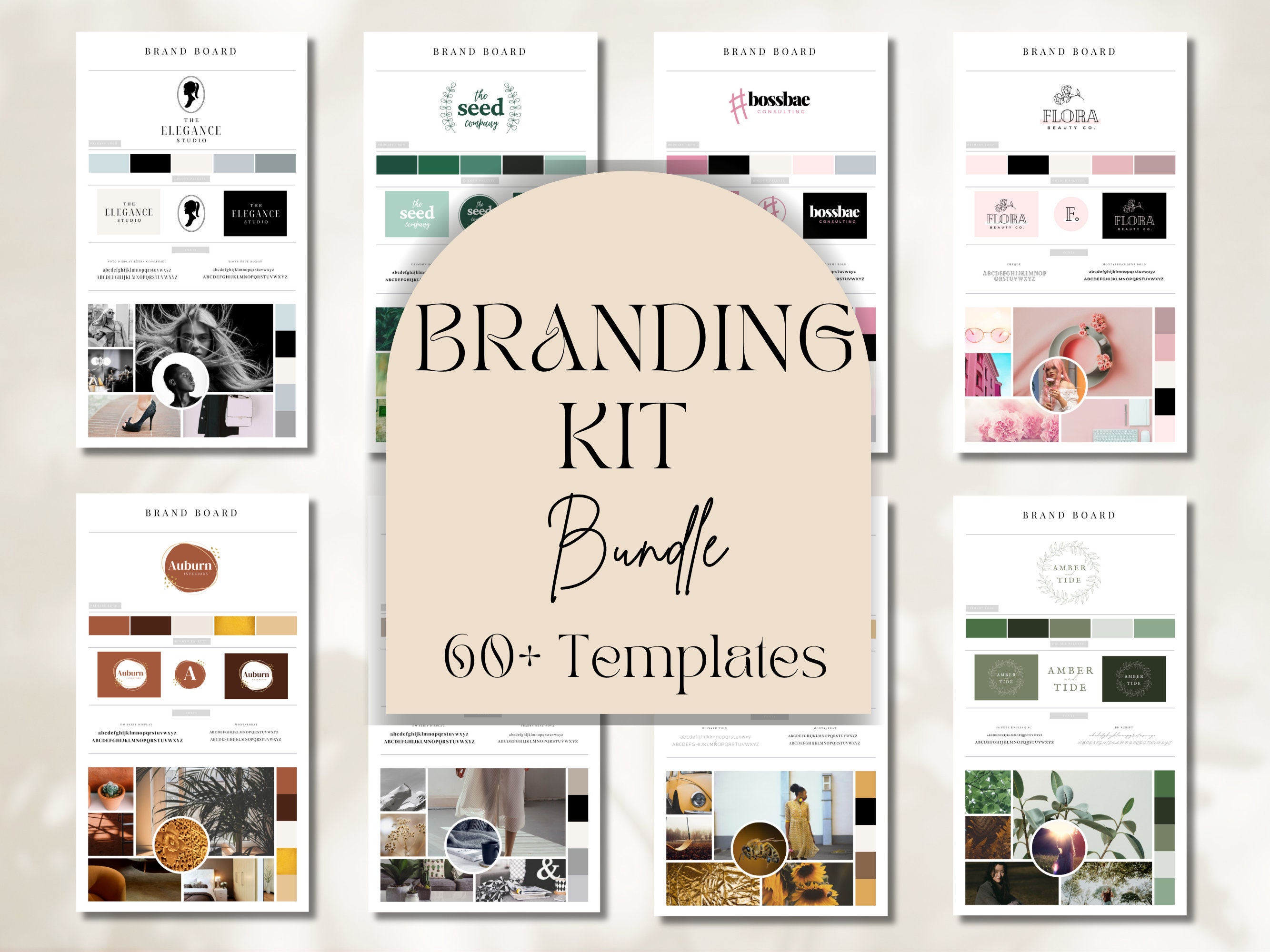 Editable Branding Template Mood Board, DIY Branding Kit, Business ...