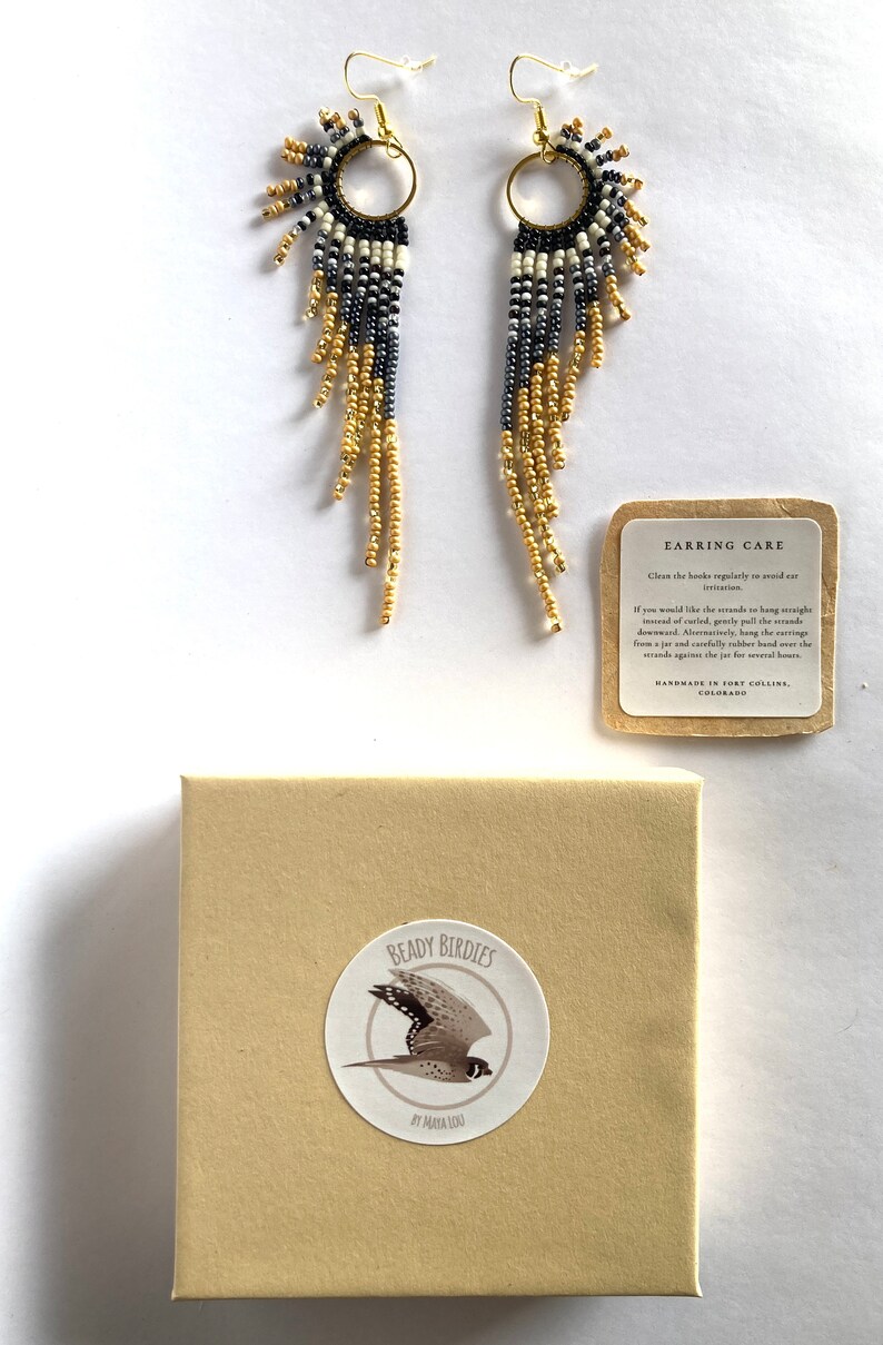 Bat Falcon- Small, Dangle Glass Bead Earrings - Etsy