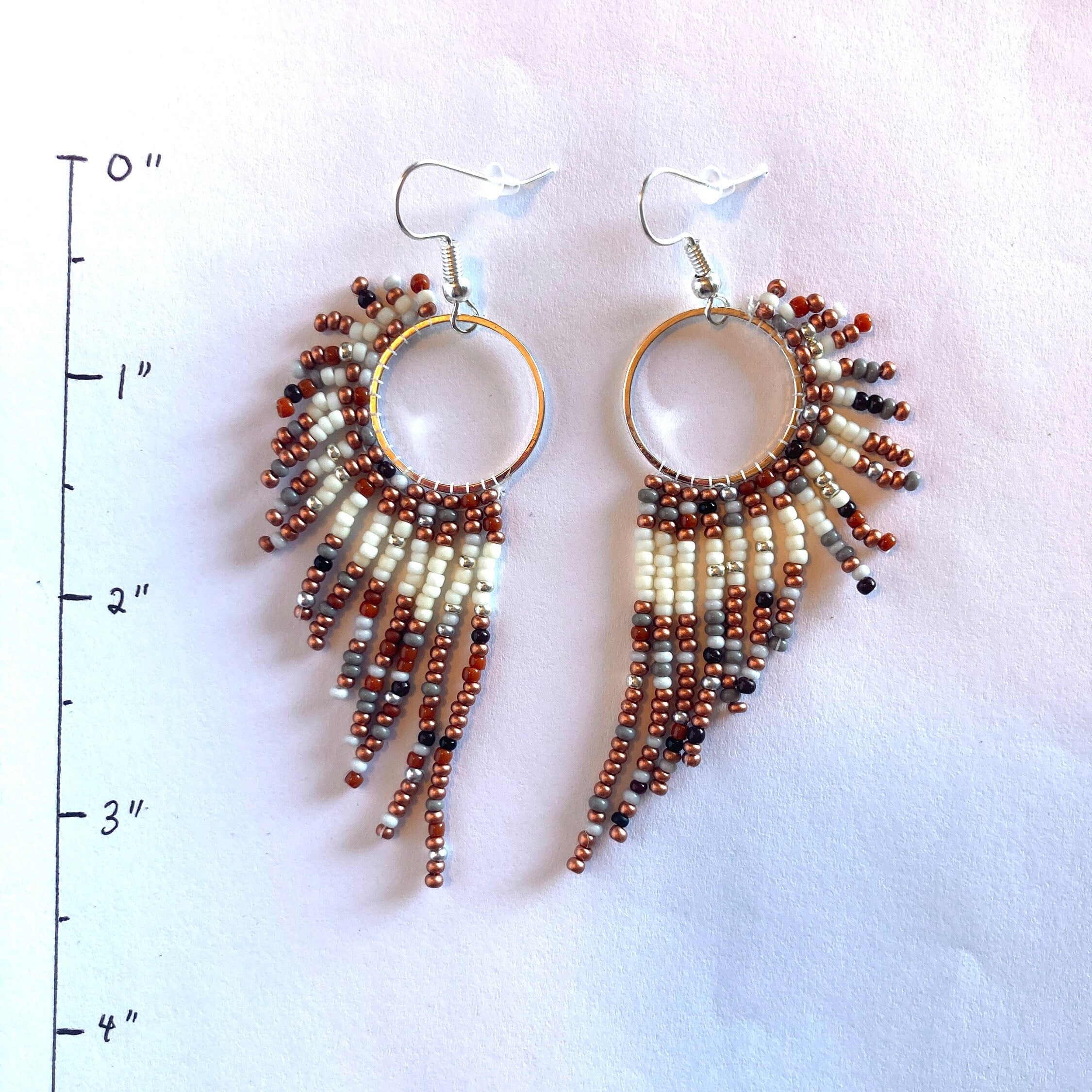 Ferruginous Hawk - Medium, Dangle Glass Bead Earrings - Etsy