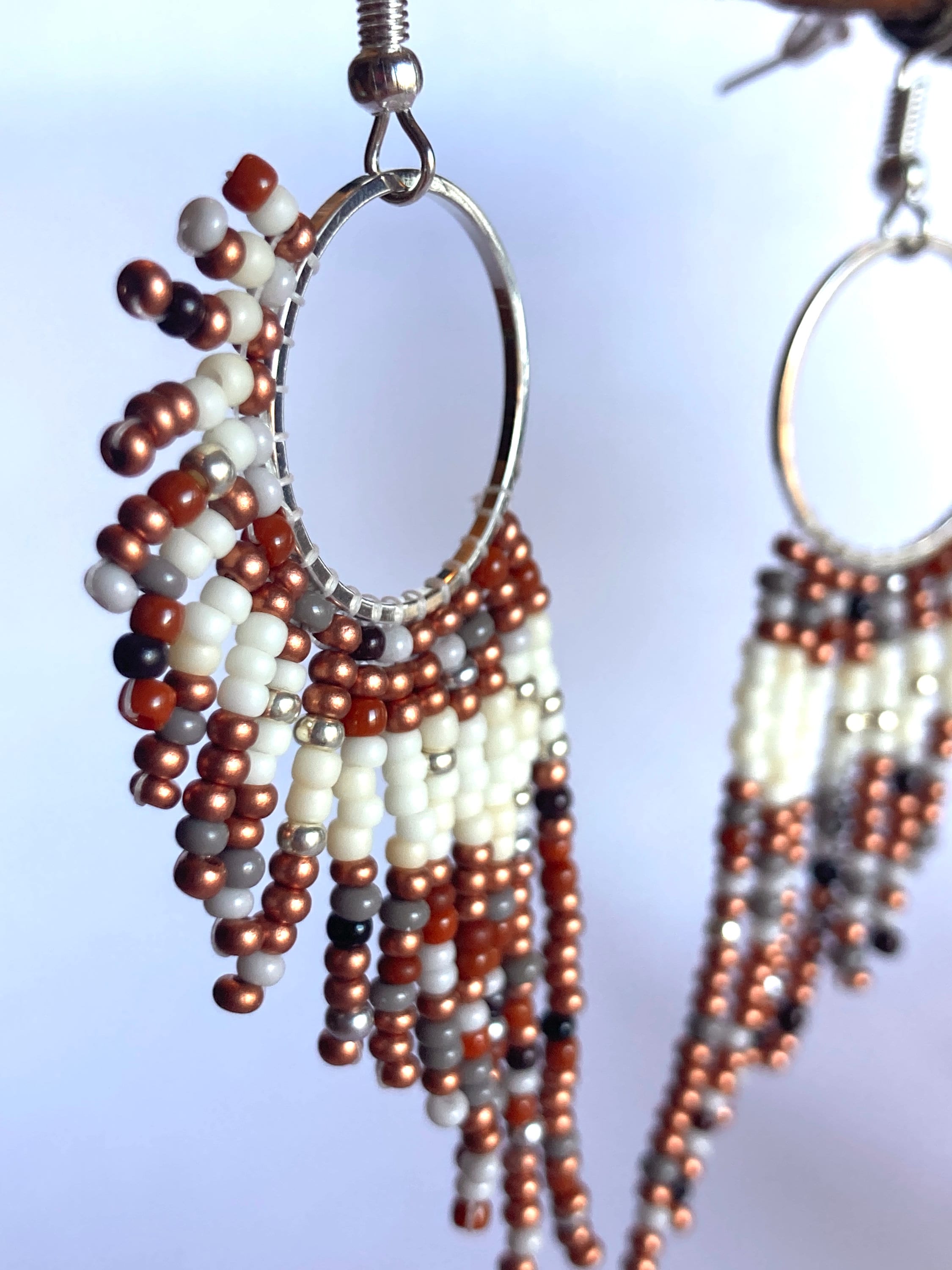 Ferruginous Hawk - Medium, Dangle Glass Bead Earrings - Etsy
