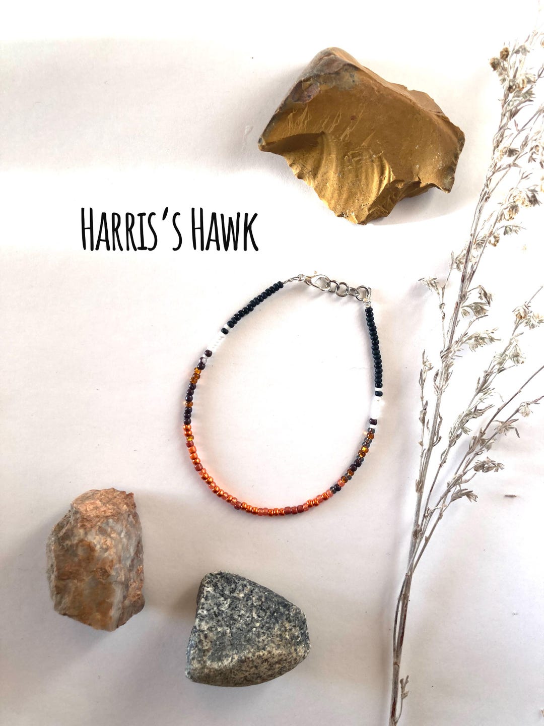 Harris's Hawk - One Strand, Glass Bead Bracelet - Etsy