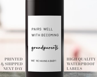 PRINTED Wine Bottle Label, Promotion Gift, Pairs Well With A Promotion ...