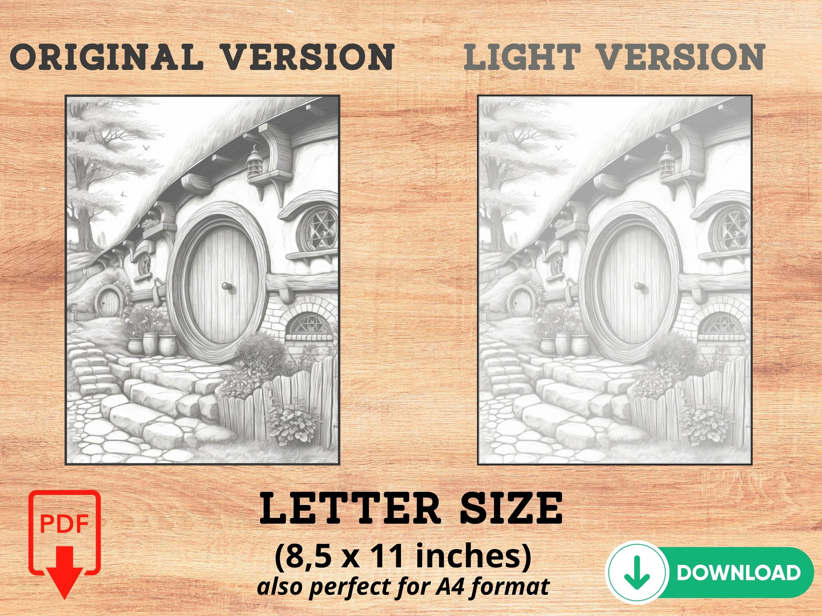 20 Hobbit House Coloring Pages Printable Houses Coloring - Etsy