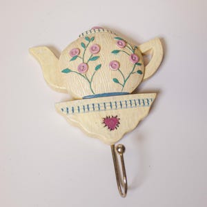 Vintage Russ Berrie Homespun Comfort Teapot Wall Hook Rare - Etsy