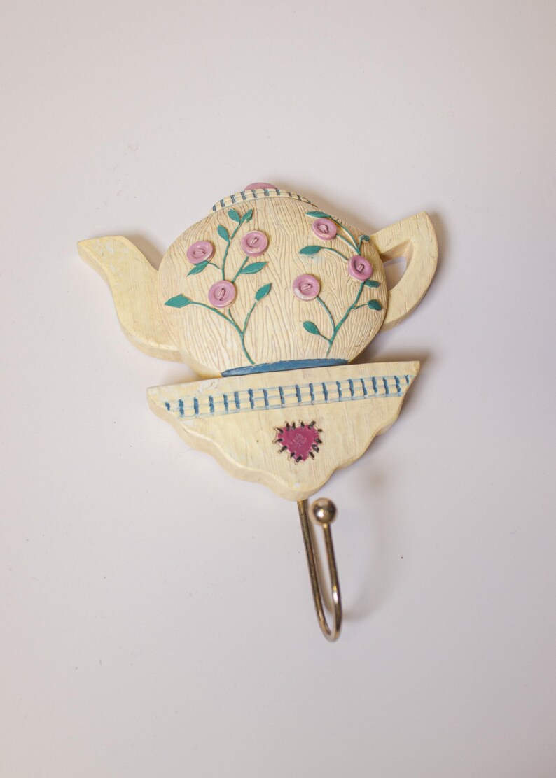 Vintage Russ Berrie Homespun Comfort Teapot Wall Hook Rare - Etsy