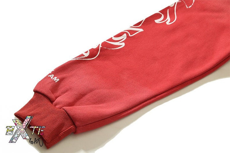 Hellstar Records Red Fire Face Hoodie High Quality Y2K Design - Etsy