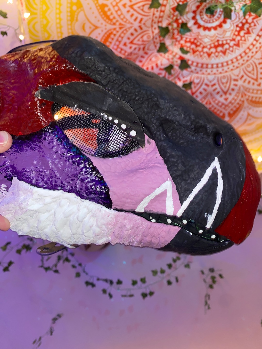 Painted Bird Dinomask: Adjustable Cosplay Mask - Etsy
