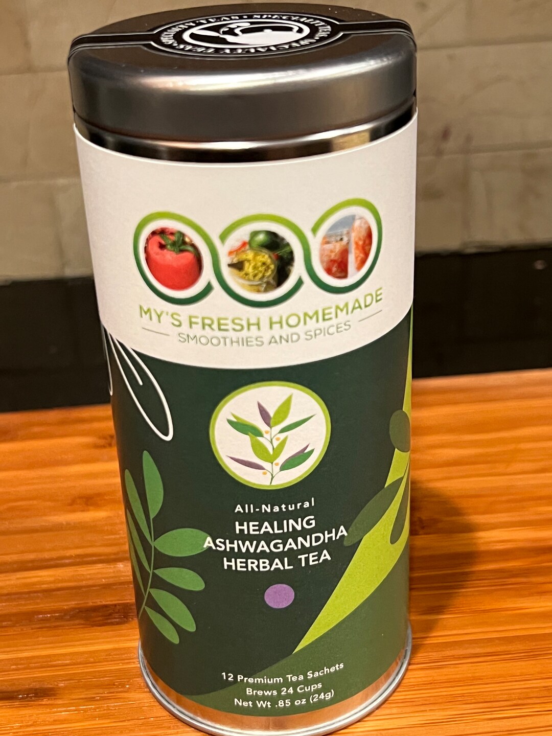 Organic Ashwagandha Tea Natural Stress Relief, 12 Premium Sachets ...