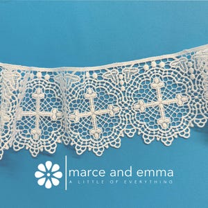 Cross Liturgical Lace Trim Insertion Cross Catholic Altar Lace Décor ...