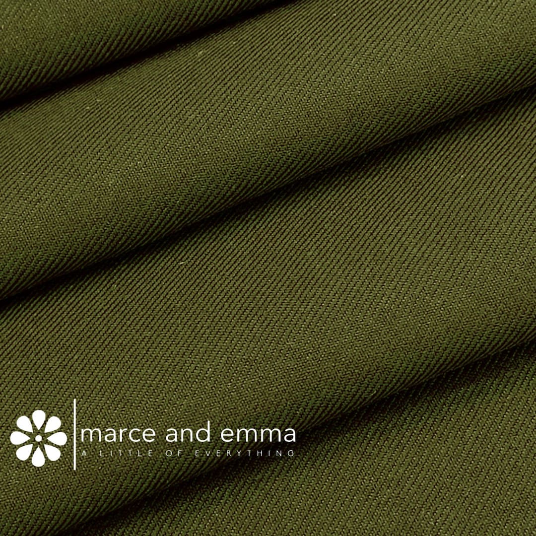 Olive Gabardine Fabric for Suit Polyester Gabardine by the Yard Olive ...