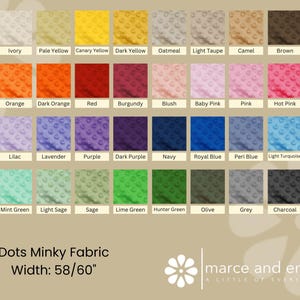 Dark Yellow Dot Minky Fabric by the Yard Smooth Minkie Fabric for Baby ...