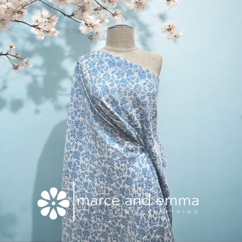 Blue Brocade - Etsy