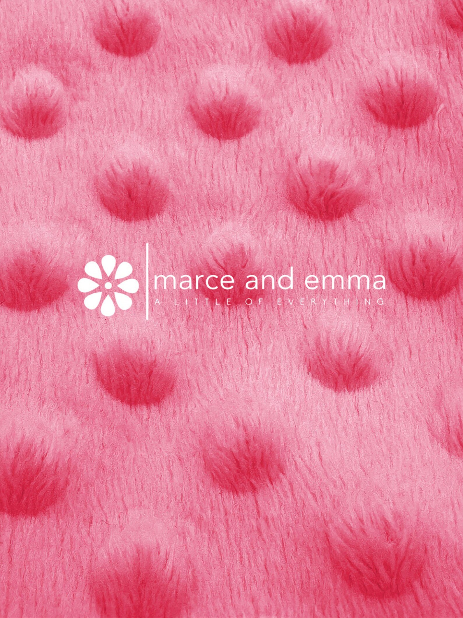 Hot Pink Dot Minky Fabric by the Yard Smooth Minkie Fabric for Baby ...