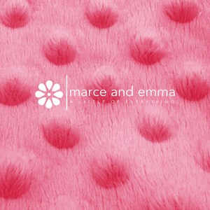 Hot Pink Dot Minky Fabric by the Yard Smooth Minkie Fabric for Baby ...