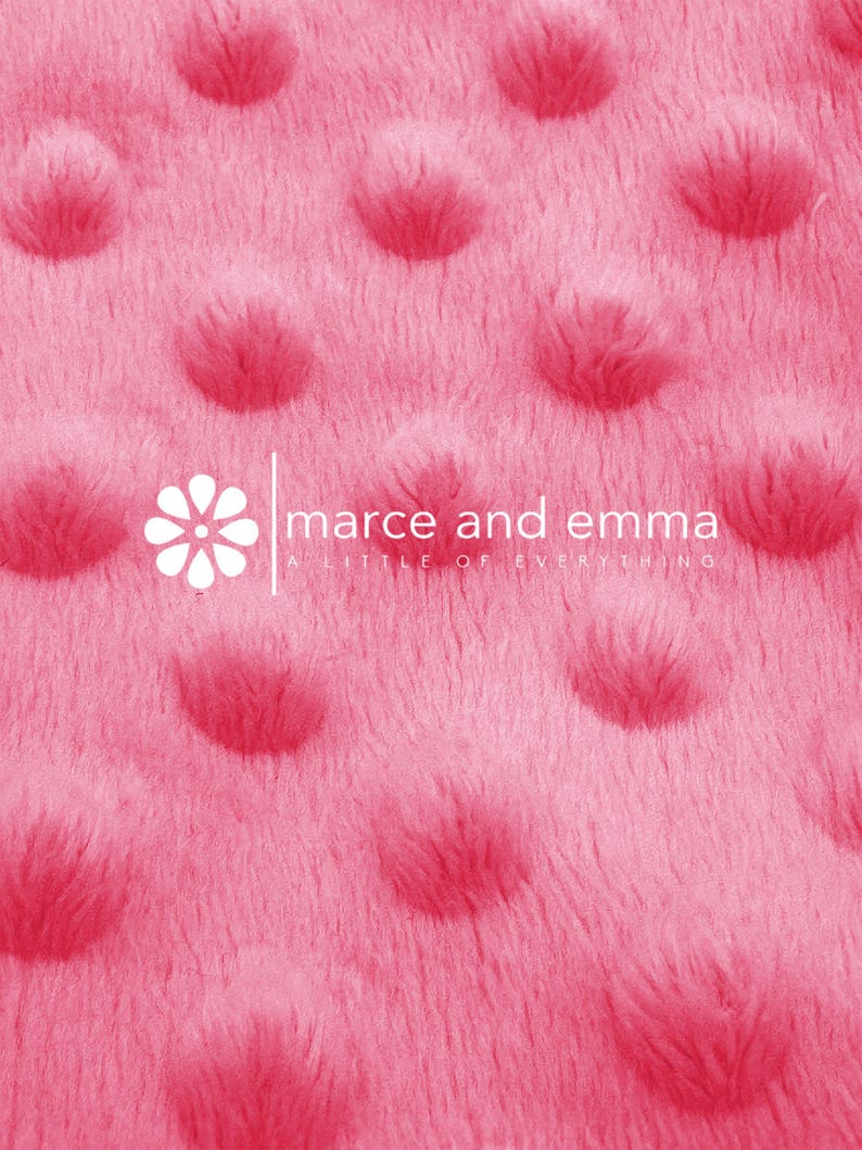 Hot Pink Dot Minky Fabric by the Yard Smooth Minkie Fabric for Baby ...